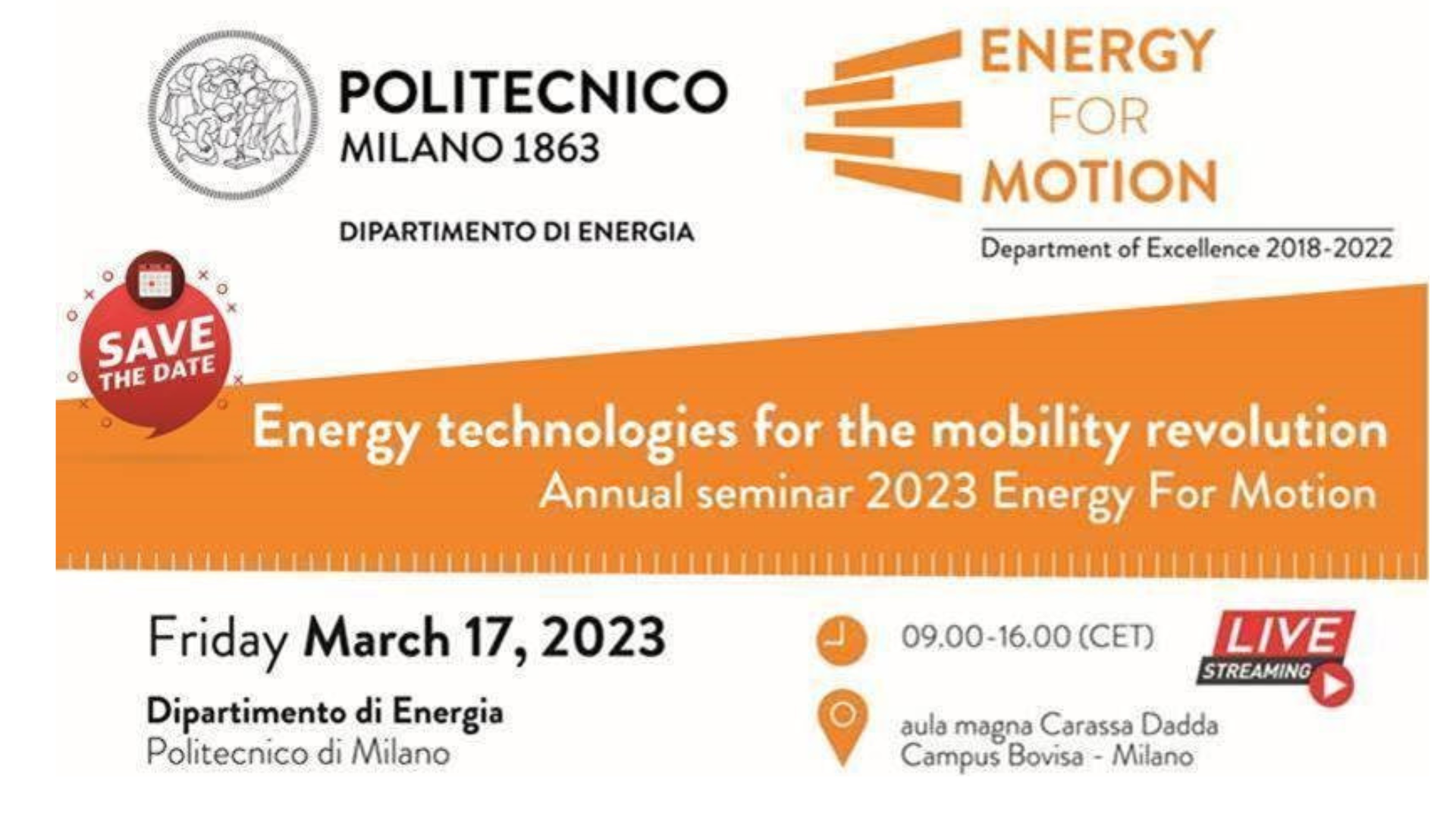 Eventi e Formazione | Eventi | Energy technologies for the mobility revolution